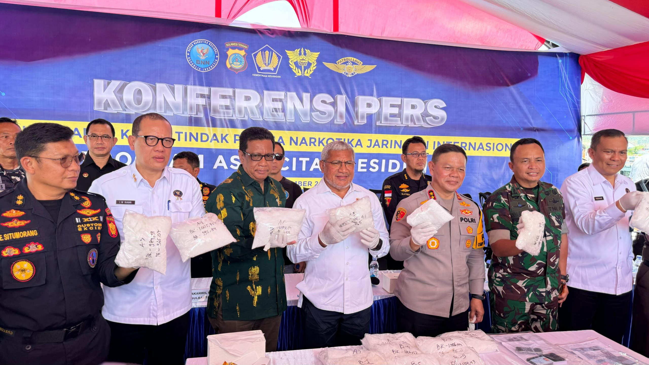 BNN dan Bea Cukai Sita 19,8 Kg Sabu dari Jaringan Internasional di Donggala – PRUDENSI