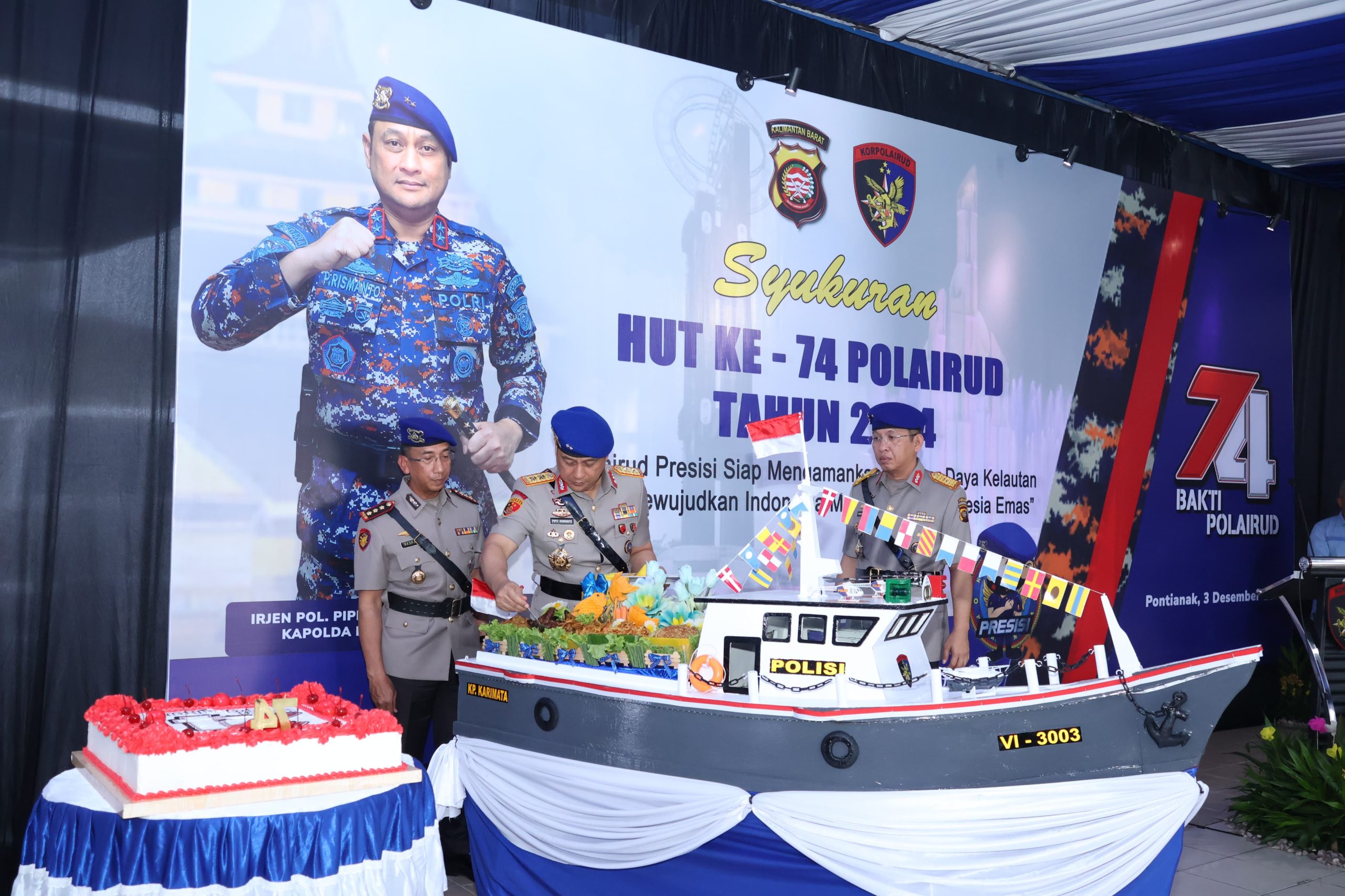 Polda Kalbar Laksanakan Syukuran Ke-74 Polairud Tahun 2024 – PRUDENSI