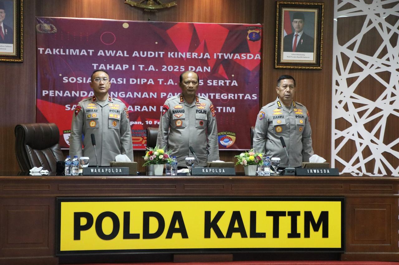 Sosialisasi DIPA 2025 dan Audit Kinerja, Polda Kaltim Tekankan Profesionalisme – PRUDENSI