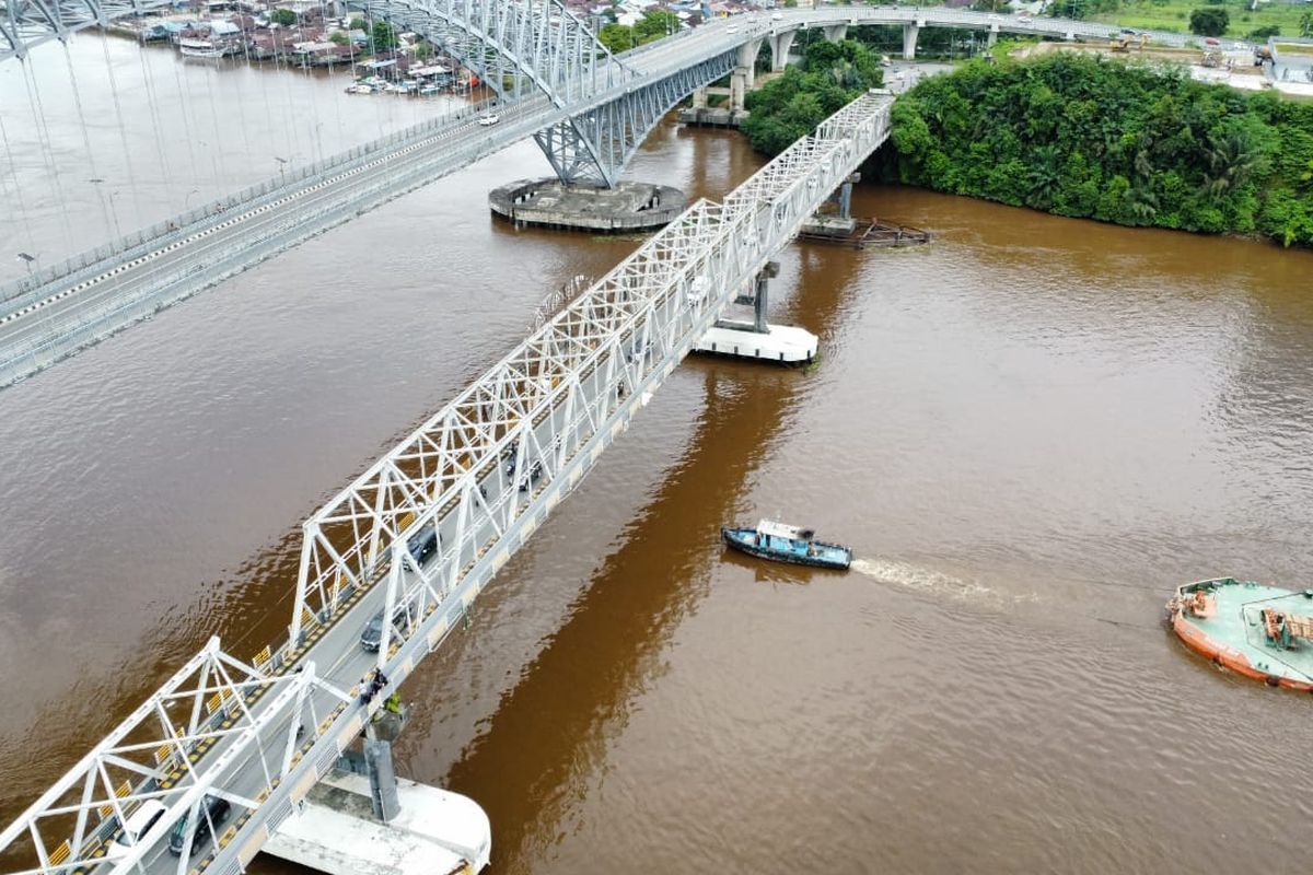 Jembatan Mahakam Lama Ditutup Total untuk Perbaikan Usai Ditabrak ...