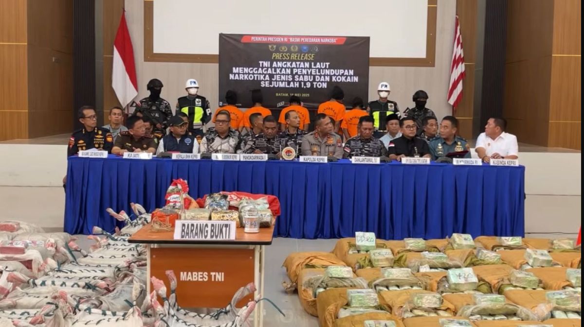 1,9 Ton Narkoba Digagalkan TNI AL, BNN Kepri Telusuri Jejak Sindikat Internasional – PRUDENSI