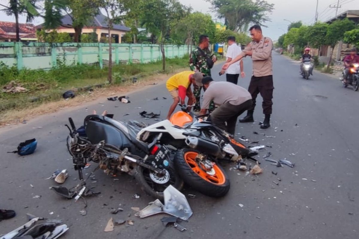 Dua Motor Tabrakan di Gunung Sindur, Dua Orang Luka – PRUDENSI